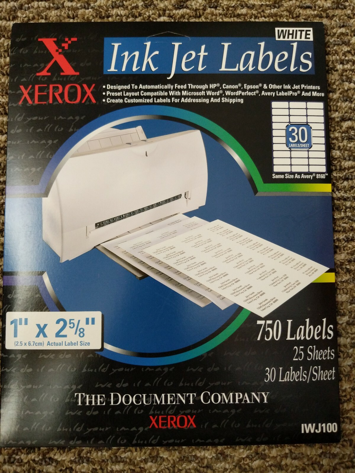 Xerox Ink Jet Labels. 9 Pages Of 30 Each (270 labels) | eBay