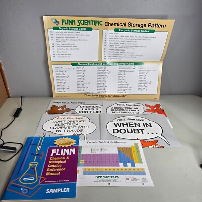 Flinn Scientific Chemical Storage Pattern Poster and Science Fox Safety ...