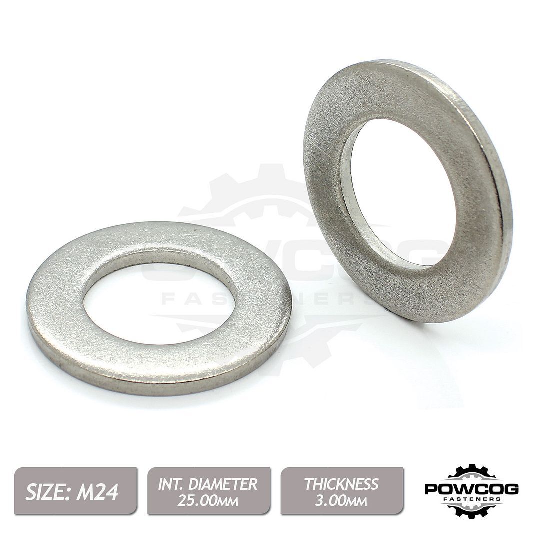 M24 FLAT WASHER A2 Stainless Steel Thick Grade 304 Metric Form A DIN ...