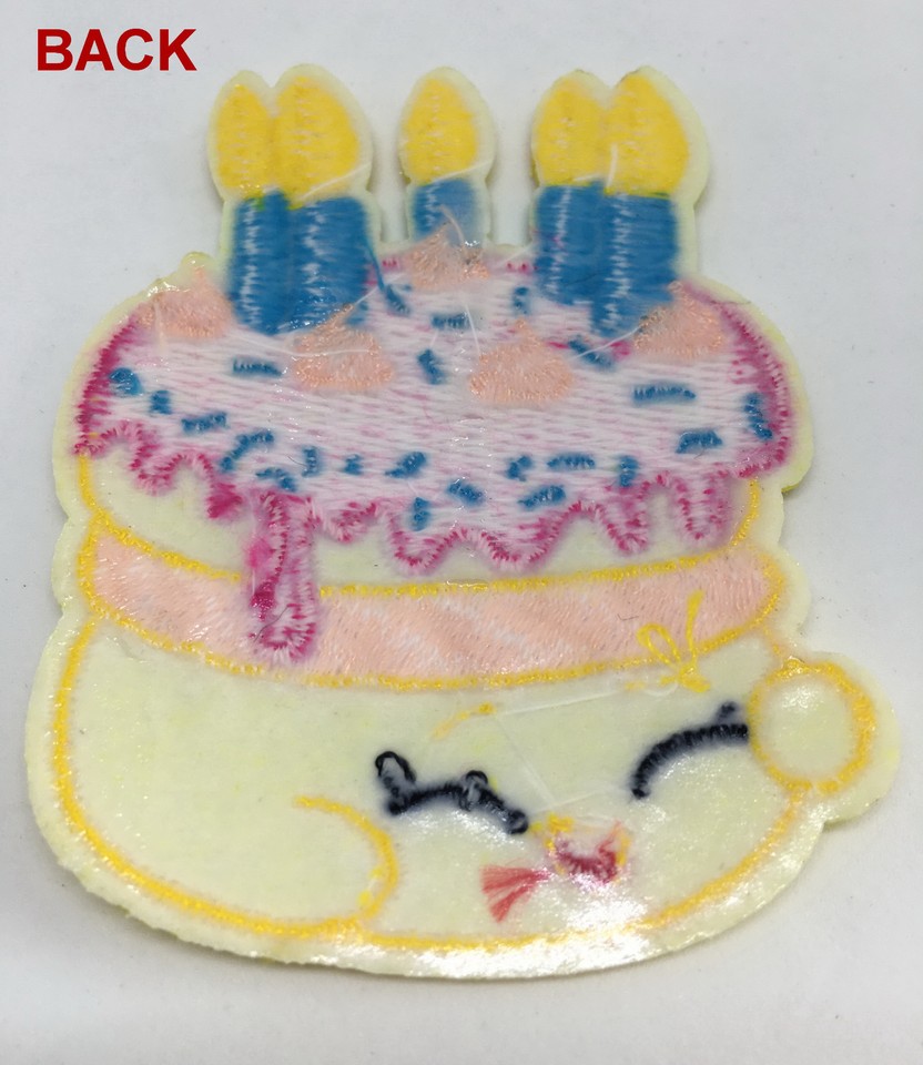 Shopkins WISHES Birthday Cake Embroidered Patch Sew Iron on Badge Kids ...