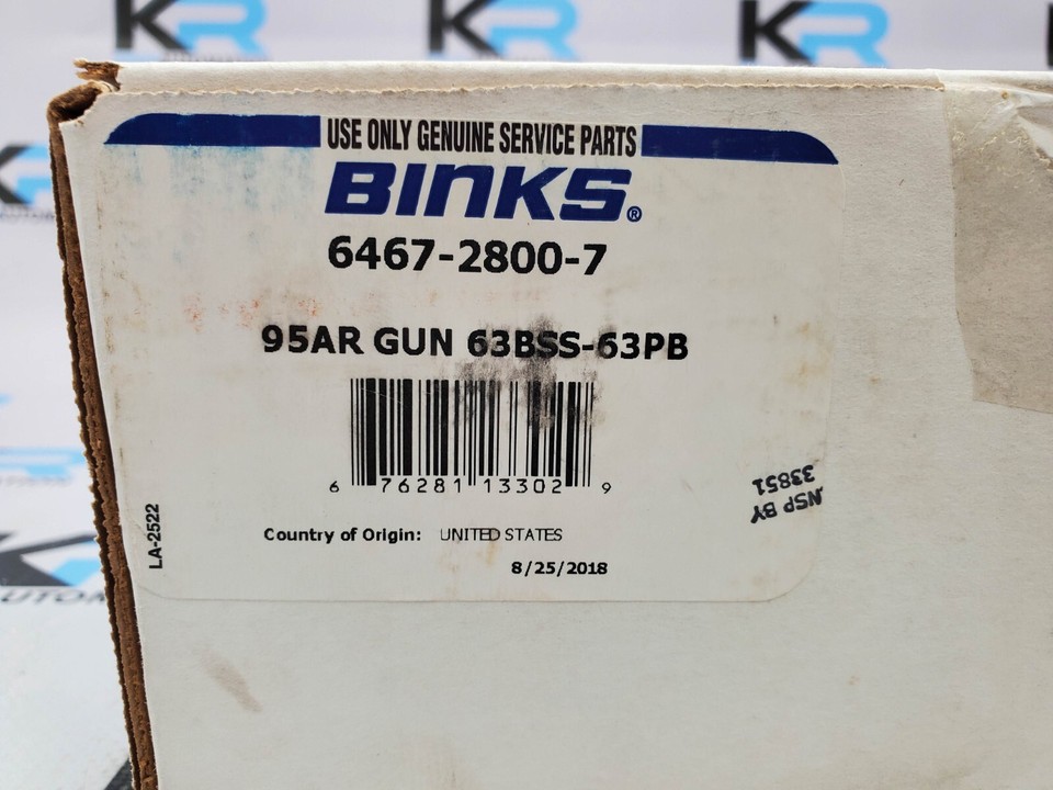 NEW SEALED Binks 6467-2800-7 95AR Spray Gun 63BSS-63PB | eBay