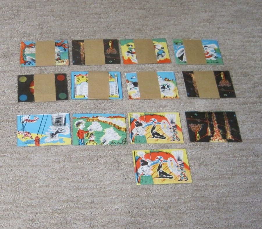 1964 Magic Action Trading Cards lot of 29 Lenticular Action Lens most ...