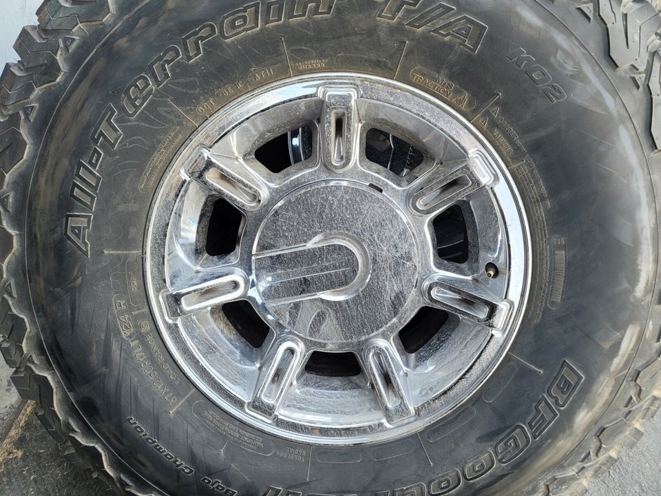 17" HUMMER H2 OEM FACTORY RIMS CHROME WHEELS TIRES 8x6.5 CHEVY 2500HD ...