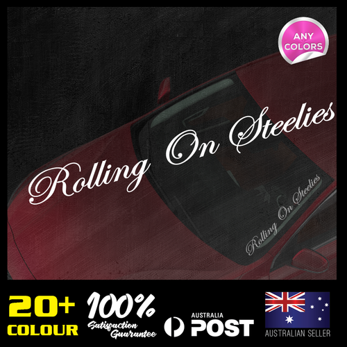Rolling On Steelies Windscreen Decals 300mm JDM Stickers Vinyl Lower ...