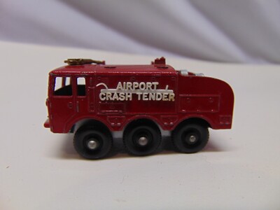 Matchbox Lesney Foamite Airport Crash Tender truck 6 wheels red color ...