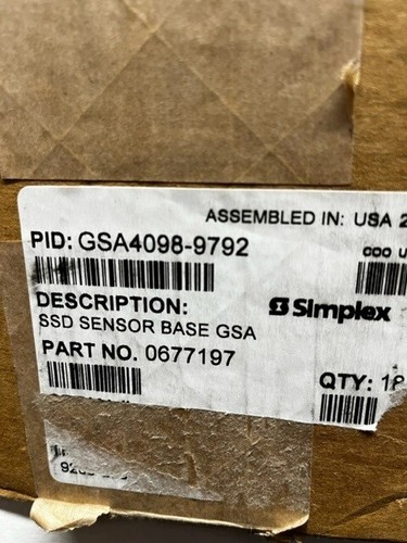 NEW (CASE=18) SIMPLEX GSA4098-9792 GSA40989792 9006477 SSD SENSOR BASE ...