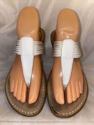 BOC Women’s Strappy Flip Flops Size 7M White *H | eBay