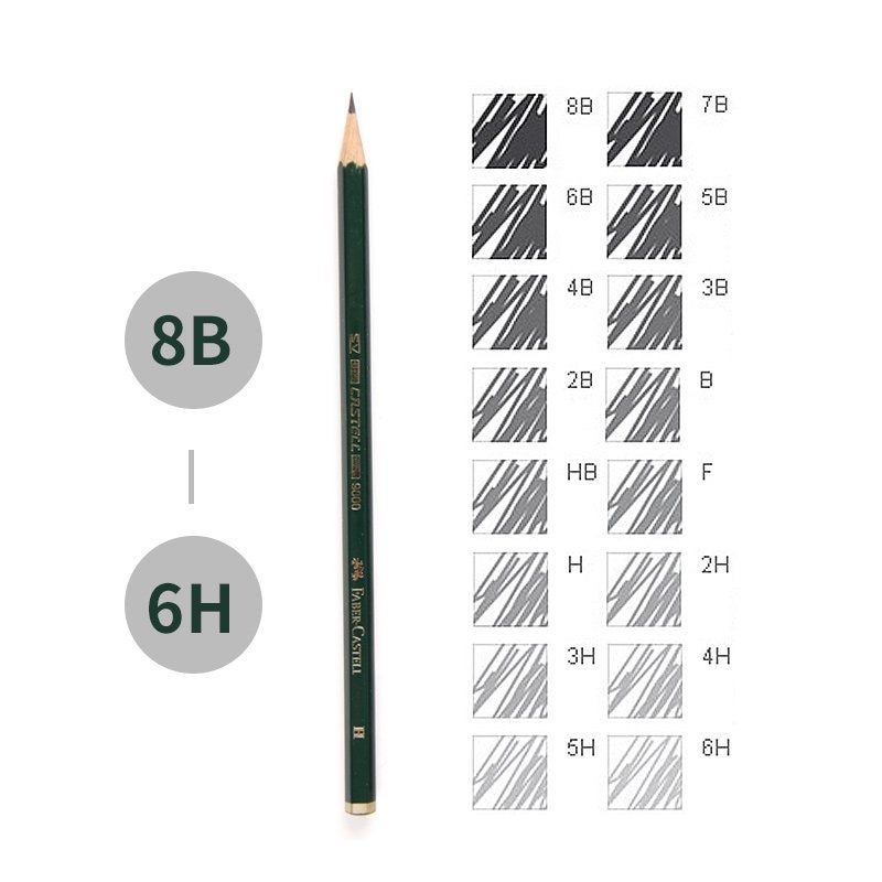 16Pcs Faber Castell Art Graphite Pencils Writing Sketch Charcoal Artist ...
