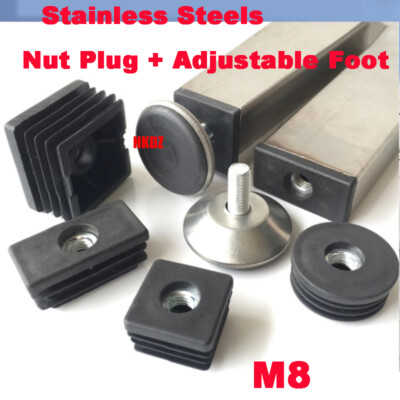 Stainless Adjustable Table Foot FurnitureLevelling Feet/Nut M8 Tube ...