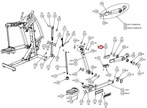 Precor AMT 100i C100i Elliptical Top Arm Cover With OverMold ...