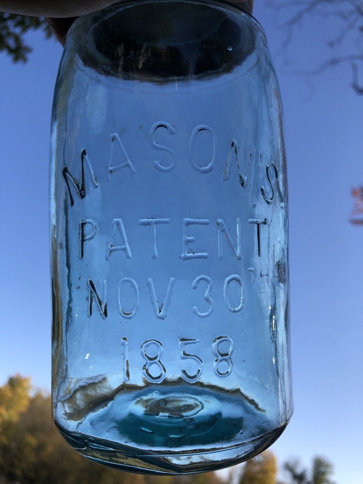 Rare Variant Antique Fruit Jar Whitney Mason (4 Dots Under Mason) Pat'D ...
