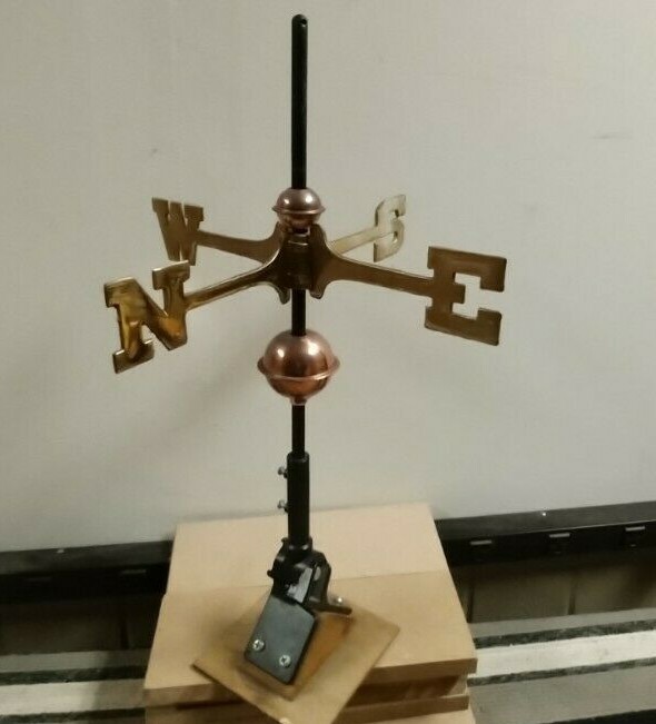 Weathervane Directionals 12'' Brass antiqued for cottage/medium vanes 3 ...
