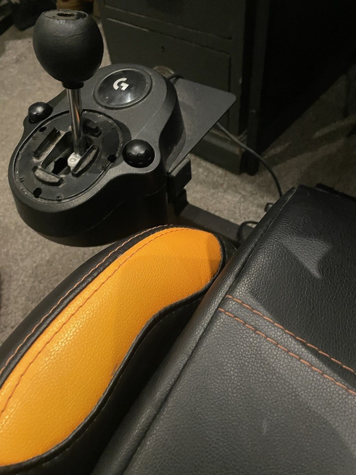 Logitech Full Steering Wheele Setup, chair , gearbox , steering wheel ...