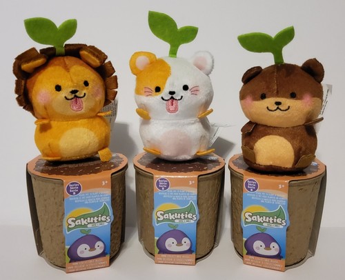 Sakuties Colby Lion, Oscar Hamster & Charlie Squirrel 4" Mini Plush Toy ...