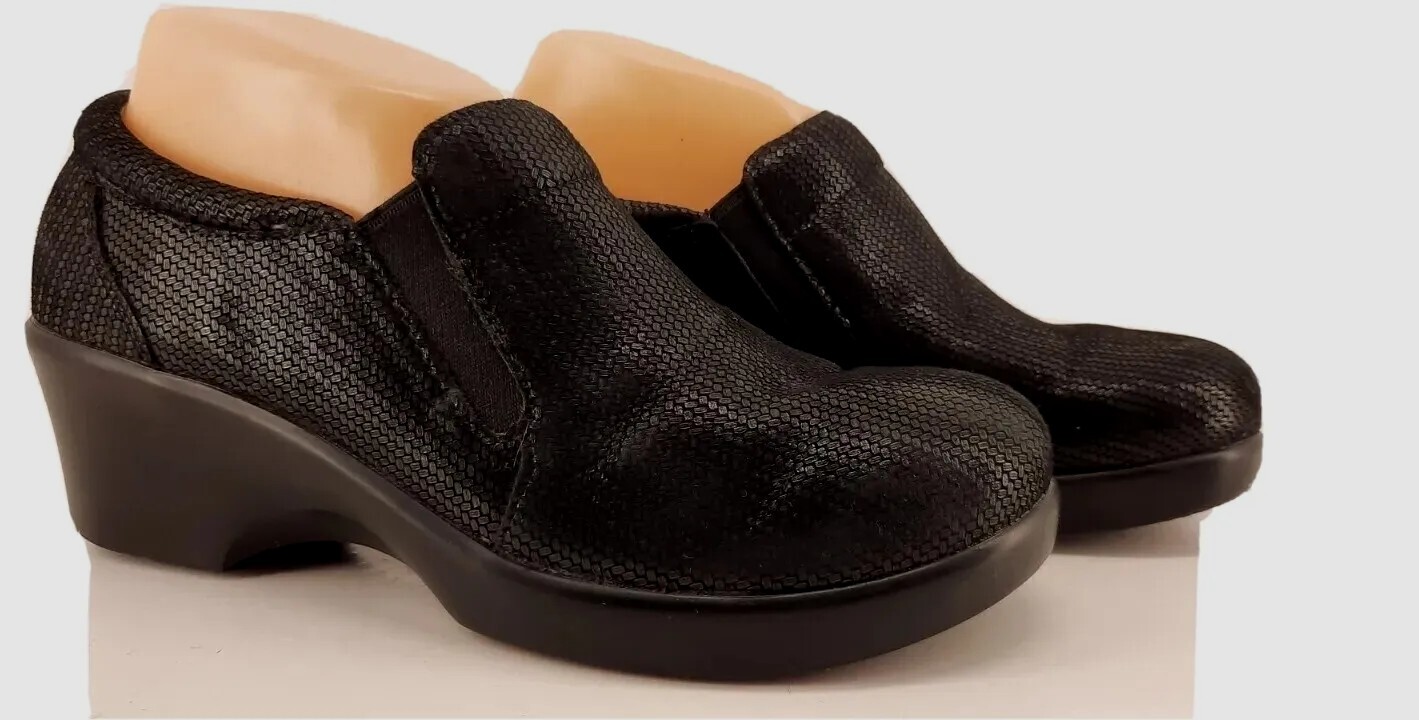 Alegria Eryn Bob And Weave Black Slip On Shoes. ERY-8… - Gem