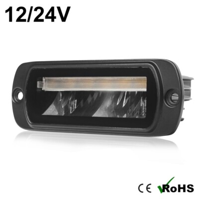 12/24v 30w Multi Function Flush Fit Work Light HGV Trailer- Red Amber ...