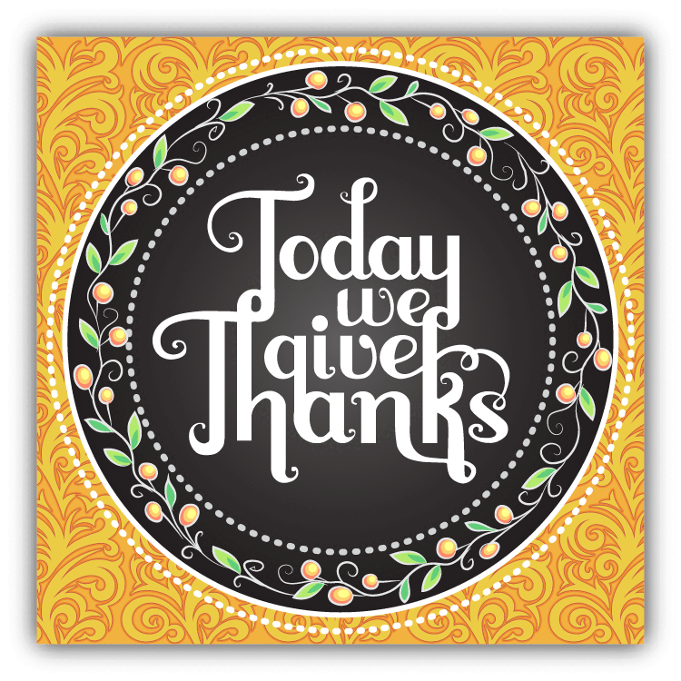 Today We Give Thanks Thanksgiving Day Car Bumper Sticker Decal | eBay
