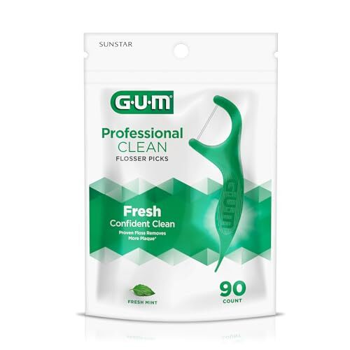 GUM Professional Clean Floss Picks - Extra Strong Shred-Resistant Floss ...