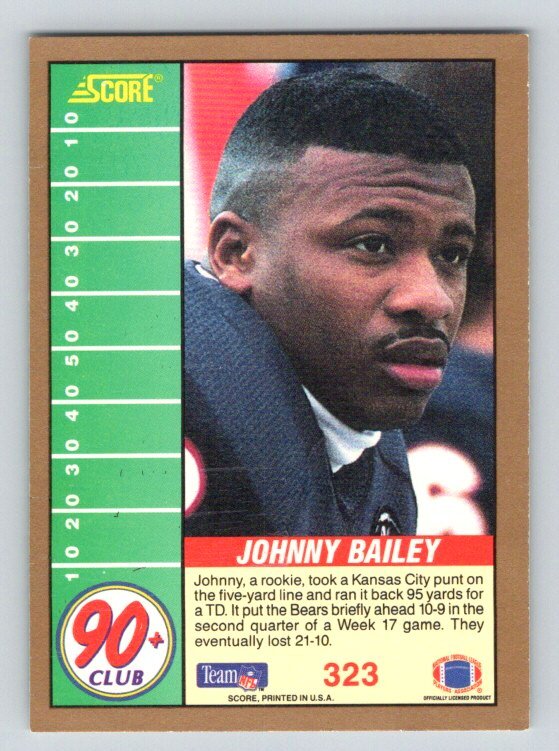 1991 Score - 90+ Club #323 Johnny Bailey | eBay