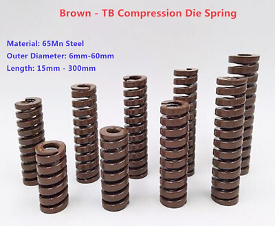 Brown - TB Compression Die Spring (Super Heavy Load) Mold Springs,OD ...