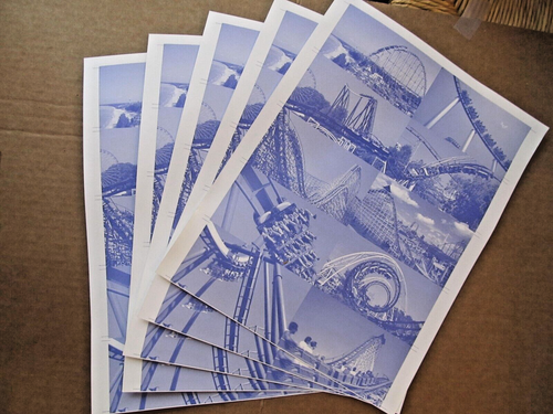 Cedar Point Amusement Park ~ 5 Sheets of Un-Cut Printed Business Cards ...