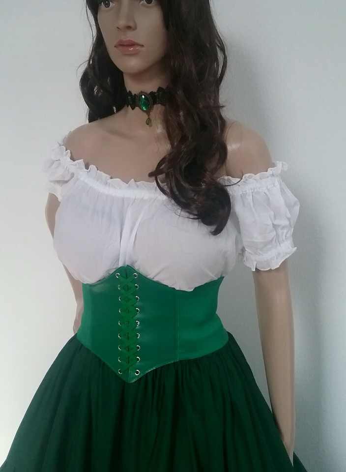 RENAISSANCE STEAMPUNK COSTUME CORSET MEDIEVAL PIRATE WENCH WAIST ...