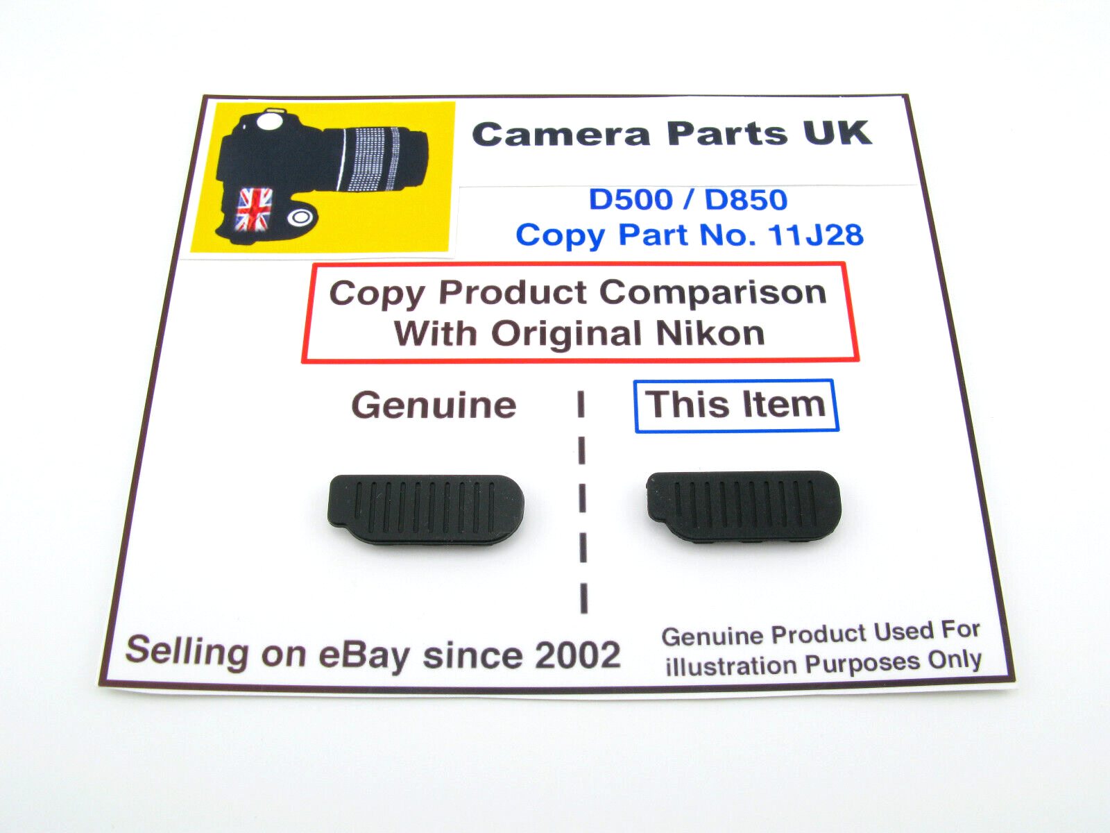 For Nikon D500 / D850 Power Pack Rubber Terminal Contact Cover Cap ...