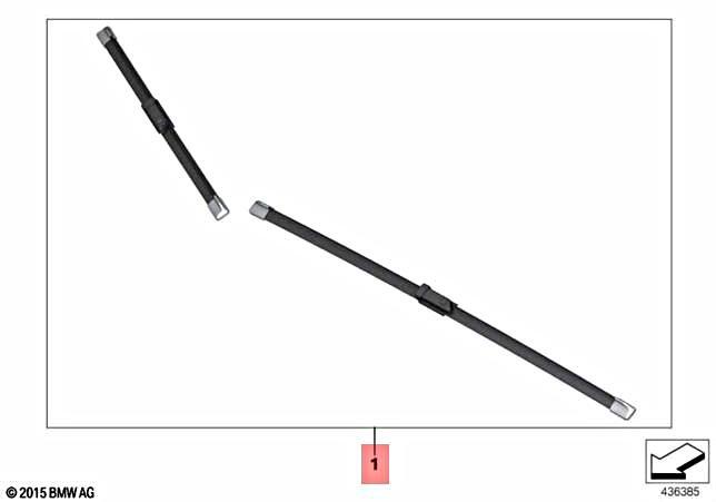 Genuine BMW Hybrid M5 F10 F11 518d 520d ed 520i Wiper Blades SET ...