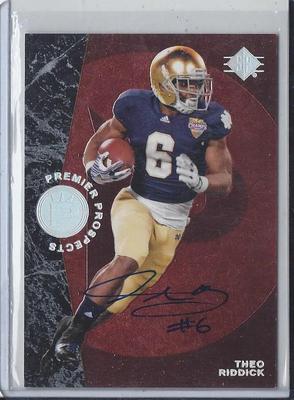 THEO RIDDICK 2013 SP AUTHENTIC 1996 SP RETRO RARE ON CARD ROOKIE AUTO ...
