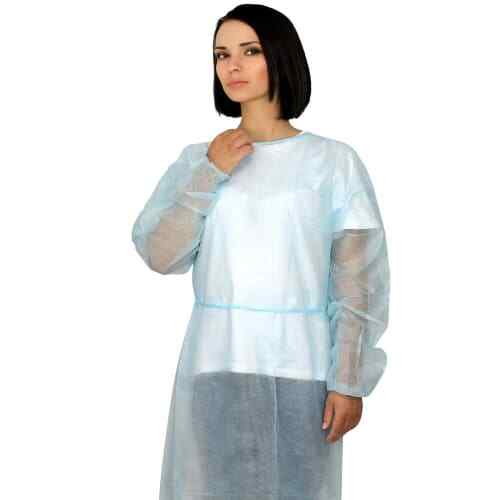 VastMed Disposable Level 1 Isolation Gown, PP+PE 25gsm, Blue, 10/Pk | eBay