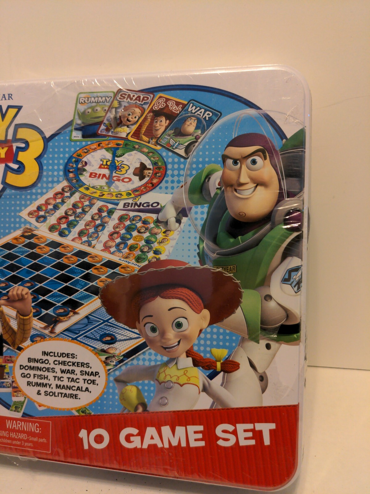 Disney Pixar World of Cars Racing Tin 10 Game Set Cards Dominoes ...
