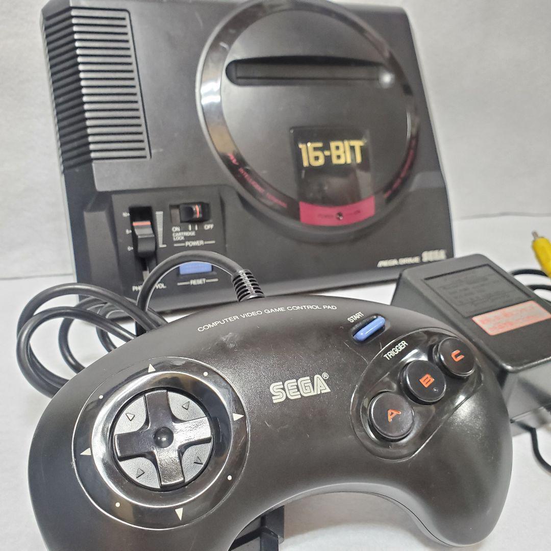 Sega First Mega Drive Console 16-BIT Black Main Unit Set Junk japan ...