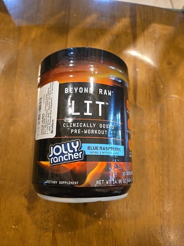 Beyond Raw Lit Pre-Workout Jolly Rancher Blue Raspberry, 14.96 oz-EXP ...
