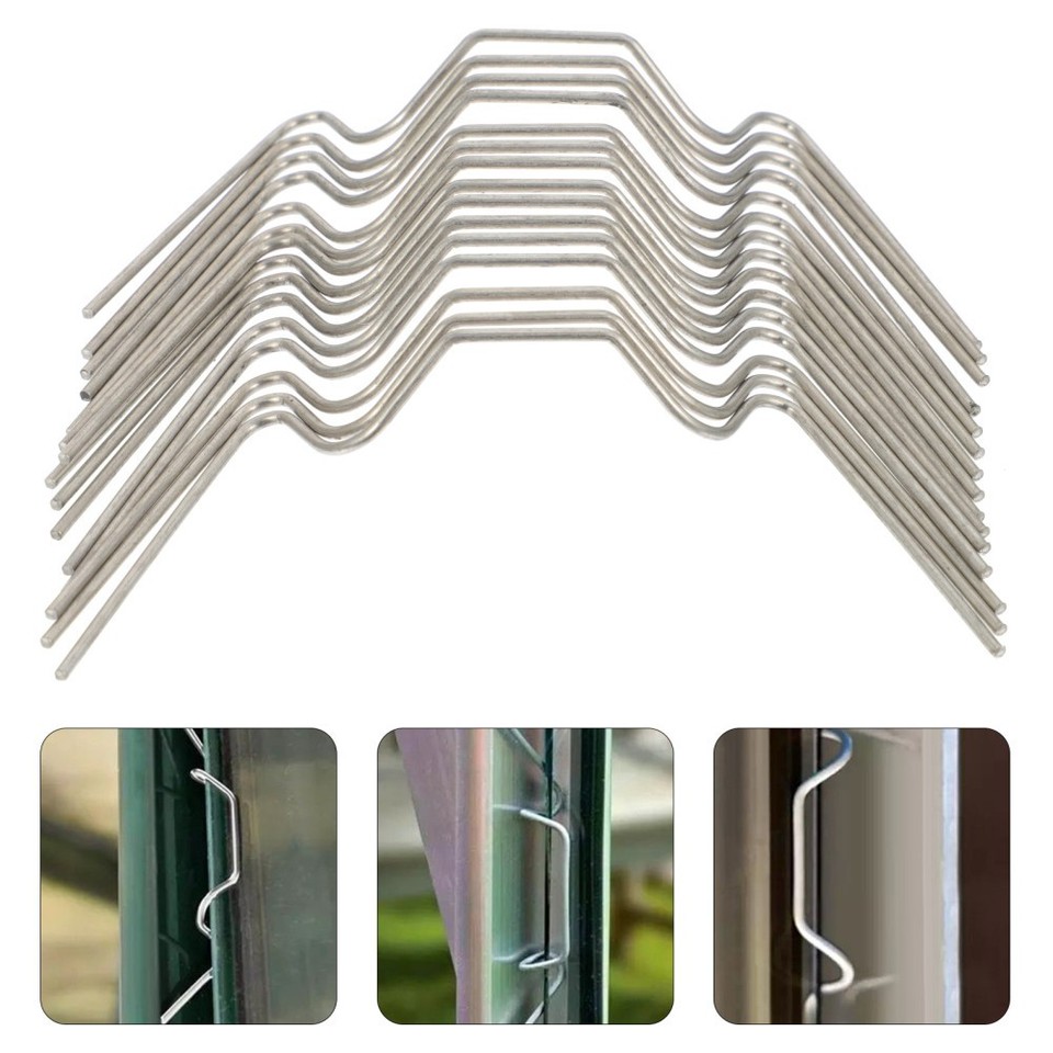 2 Pieces Greenhouse Fixing Clamp Stainless Steel Fasteners Wire Clips ...