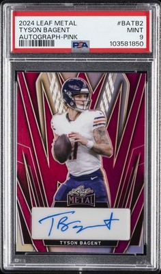 2024 LEAF METAL AUTOS PINK #BATB2 TYSON BAGENT 7/7 PSA 9 | eBay
