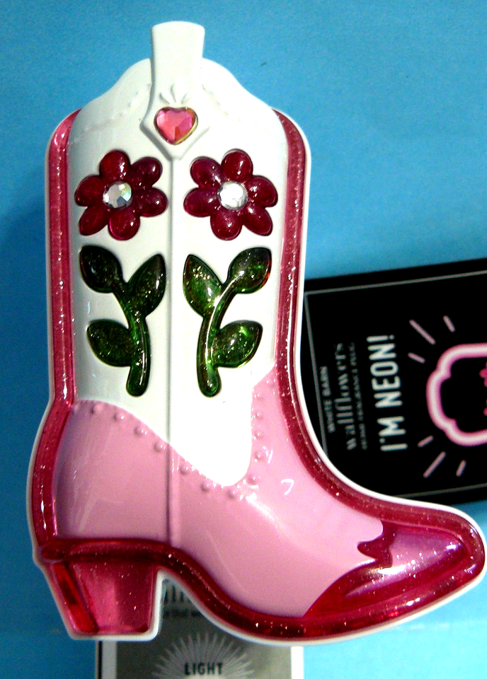 Bath & Body Works Wallflower "NEON PINK LIGHT-UP 24/7 COWGIRL BOOT ...