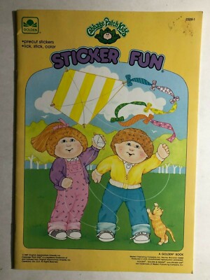 CABBAGE PATCH KIDS sticker fun softcover book (1987) Golden Press | eBay