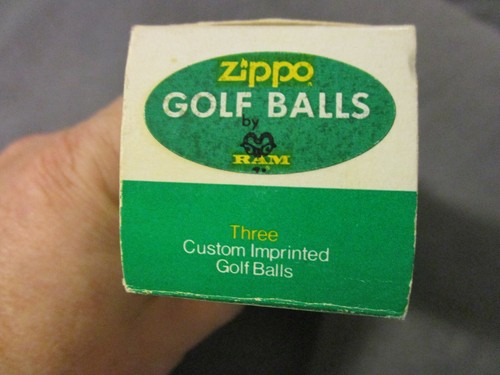 3 VINTAGE ZIPPO GOLF BALLS by RAM NEW IN SLEEVE FALK MACHINE TOOLS ...