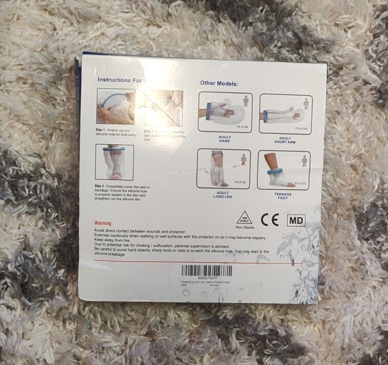 Waterproof Short Leg Cast Cover for Shower and Bath Reusable Sealed ...