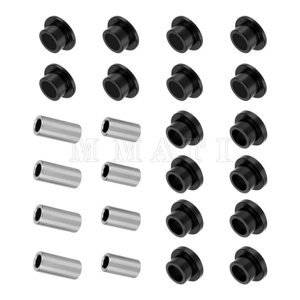 Front & Rear Upper Lower Shock Bushing Sleeve Kit for Polaris Ranger ...