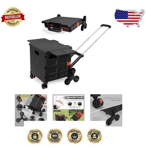 Magnetic-Lid Utility Cart with Swivel Wheels & Lightweight Design for ...