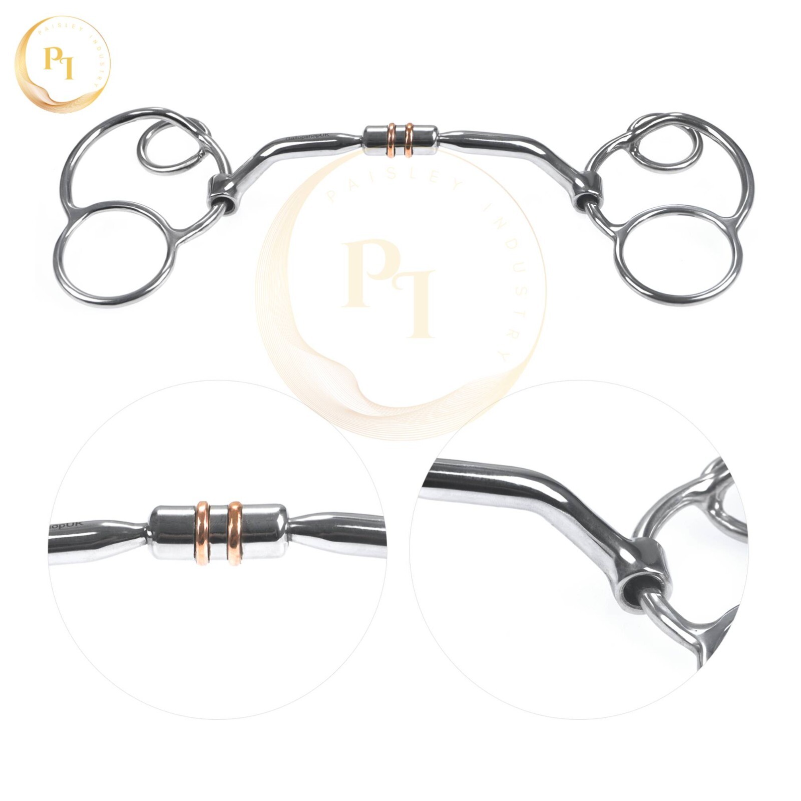 Universal Bit / 3 Ring Gag Copper Roller Bit | eBay UK