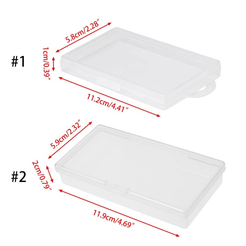 Rectangular Plastic Transparent Clear Storage Box Jewelry Container for ...