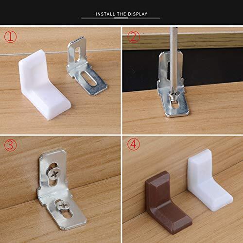 Luckycivia 40 Pack Metal Plastic L Shaped Angle Bracket L Shape Cover ...