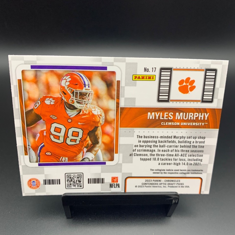 2023 Chronicles Draft Contenders Optic #17 Myles Murphy RC Cincinnati ...