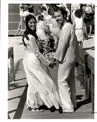 LG66 1981 Orig Photo CALADESI ISLAND WEDDING NEWLYWEDS ROBERT & TERRY ...