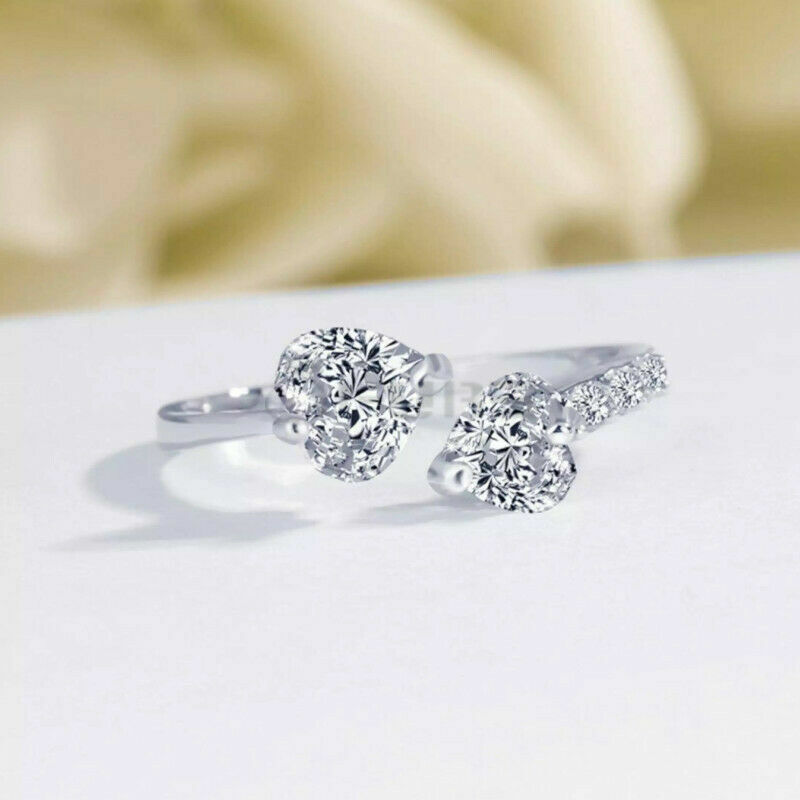 Open Double Band Engagement Ring