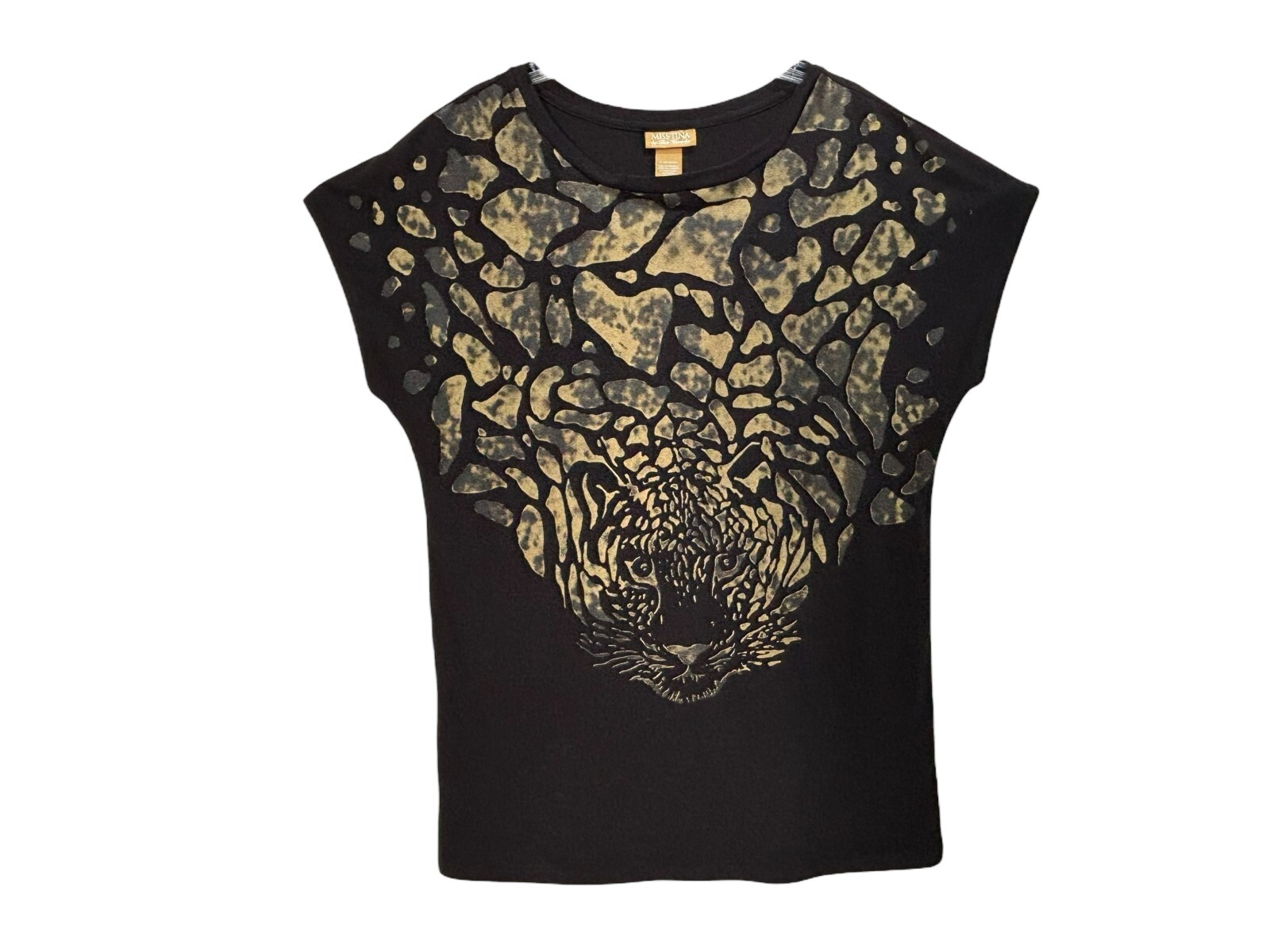 MISS TINA By Tina Knowles Black | Gold Animal Print B… - Gem
