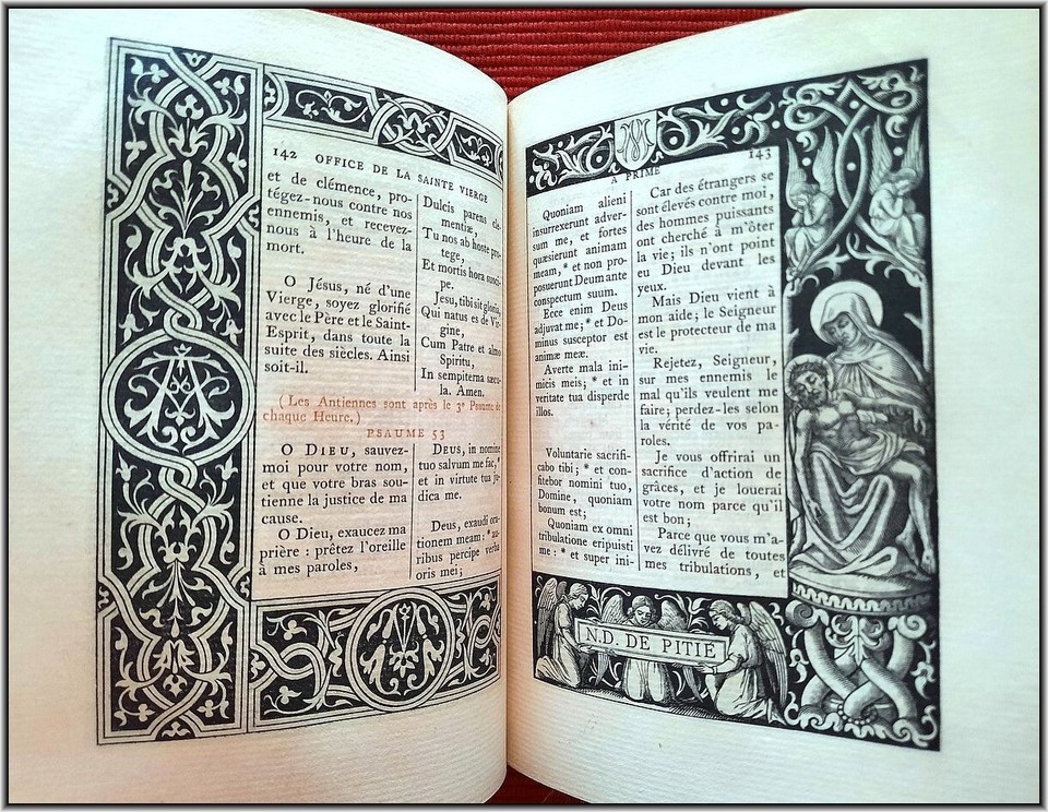 ⚜ (1884) Book of Hours ⚜ CHROMOLITHOGRAPHS ⚜ ENGRAVED ⚜ Antique ...
