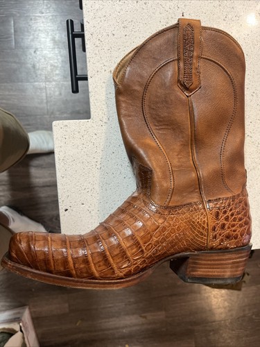 Cody James Black 1978 Mason Exotic Caiman Belly Western Boots Men's ...